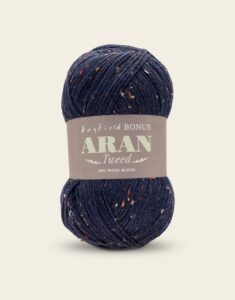 hayfield bonus aran tweed, navy tweed (636), 400g by sirdar blue f011-0636