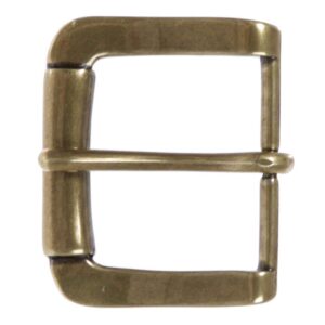 1-3/4" rectangular single prong replacement belt buckle, brass