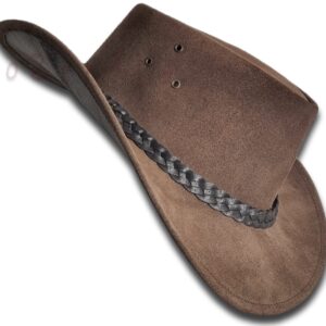 Oztrala Jacaru Hat Suede Leather Cowboy Men's Womens Childrens Kids Australian Outback Western Aussie WS 1007 US