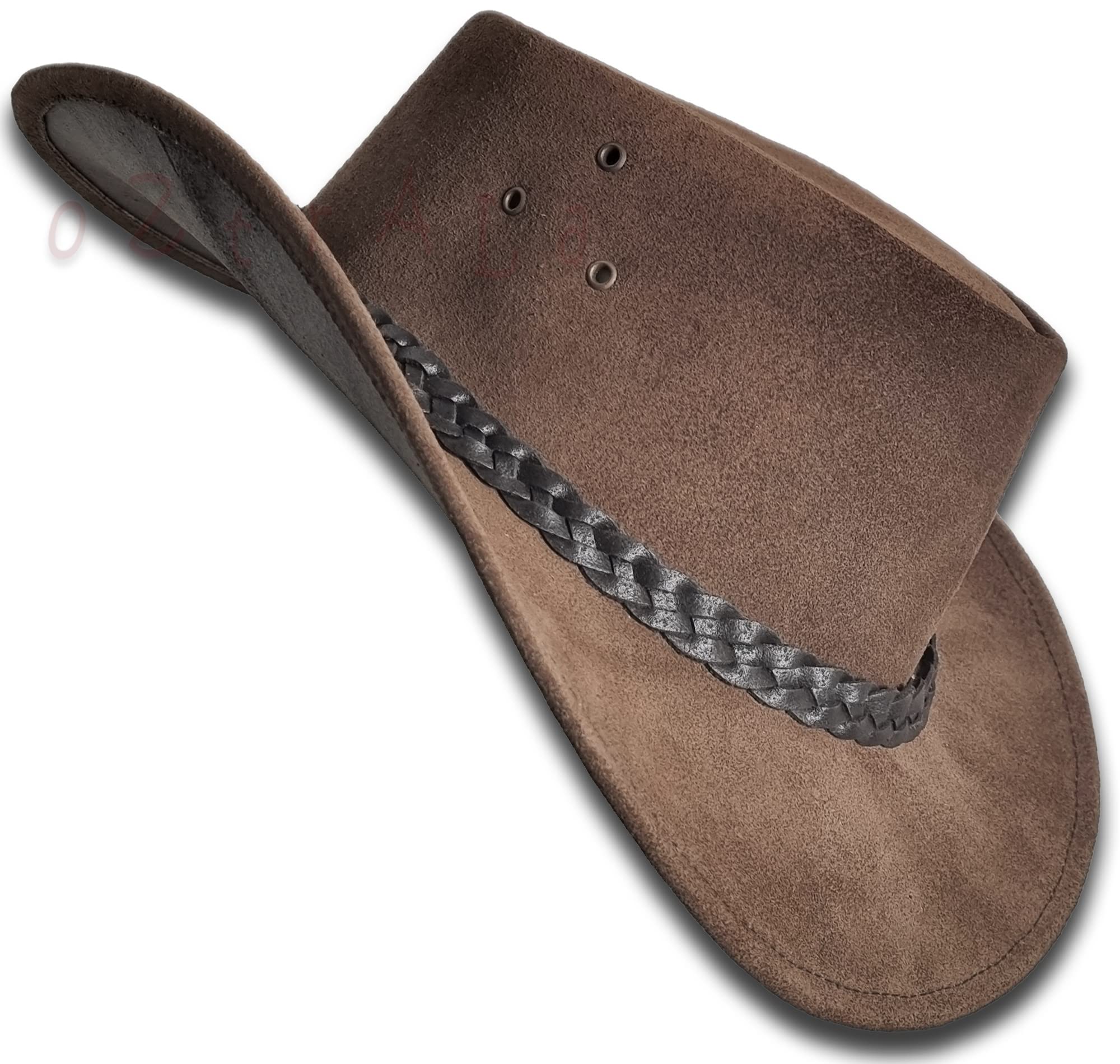 Oztrala Jacaru Hat Suede Leather Cowboy Men's Womens Childrens Kids Australian Outback Western Aussie WS 1007 US