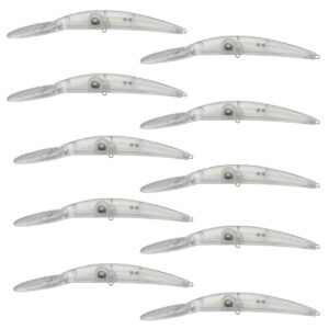 10pcs unpainted minnow bait fishing lure body 150mm 14.2g blank hard lures free eye 8305