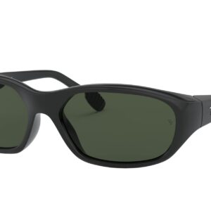 Ray-Ban Men's RB2016 Daddy-O Rectangular Sunglasses, Black/G-15 Green, 59 mm