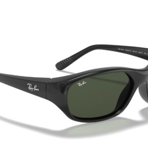 Ray-Ban Men's RB2016 Daddy-O Rectangular Sunglasses, Black/G-15 Green, 59 mm