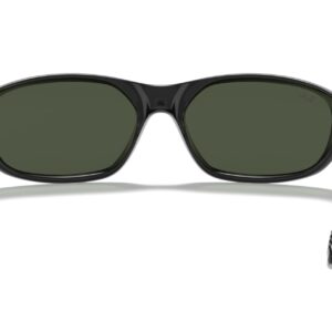 Ray-Ban Men's RB2016 Daddy-O Rectangular Sunglasses, Black/G-15 Green, 59 mm