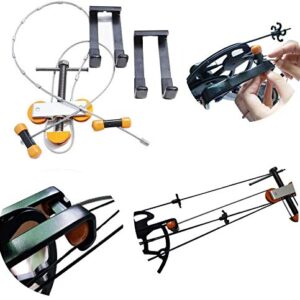 SHARROW Portable Hand Held Compound Bow Press with 2 Quad Brackets Bow String Replacement Tool for Compound Bow Archery