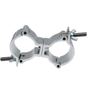 gchee dual truss swivel coupler clamp fit f34 1.88-2 inch pipe heavy duty aluminum alloy 220 lbs for dj stage lighting (1pcs)