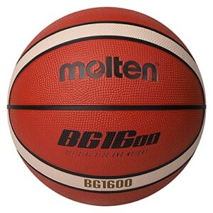 molten bg3000 basketball, indoor/outdoor, synthetic leather, size 7, orange/ivory, suitable for boys age 14 & adult