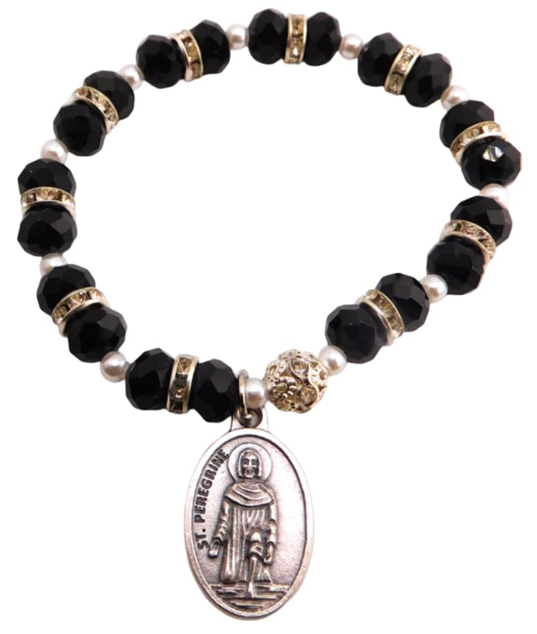 Westman Works St Peregrine Cancer Healing Saint Gift Set with Italian Bracelet and Holy Prayer Card