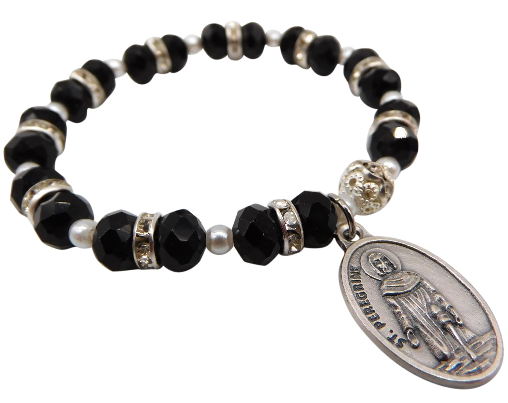 Westman Works St Peregrine Cancer Healing Saint Gift Set with Italian Bracelet and Holy Prayer Card