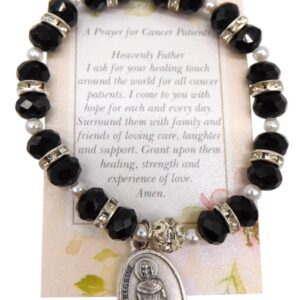 Westman Works St Peregrine Cancer Healing Saint Gift Set with Italian Bracelet and Holy Prayer Card