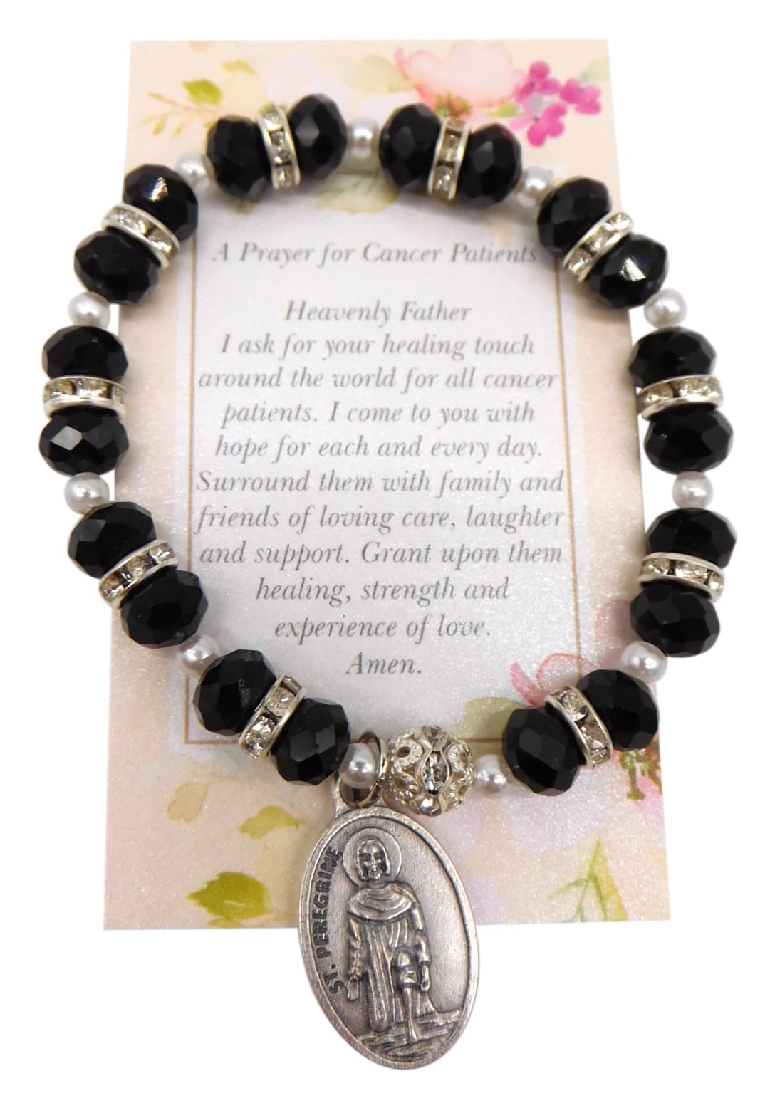 Westman Works St Peregrine Cancer Healing Saint Gift Set with Italian Bracelet and Holy Prayer Card