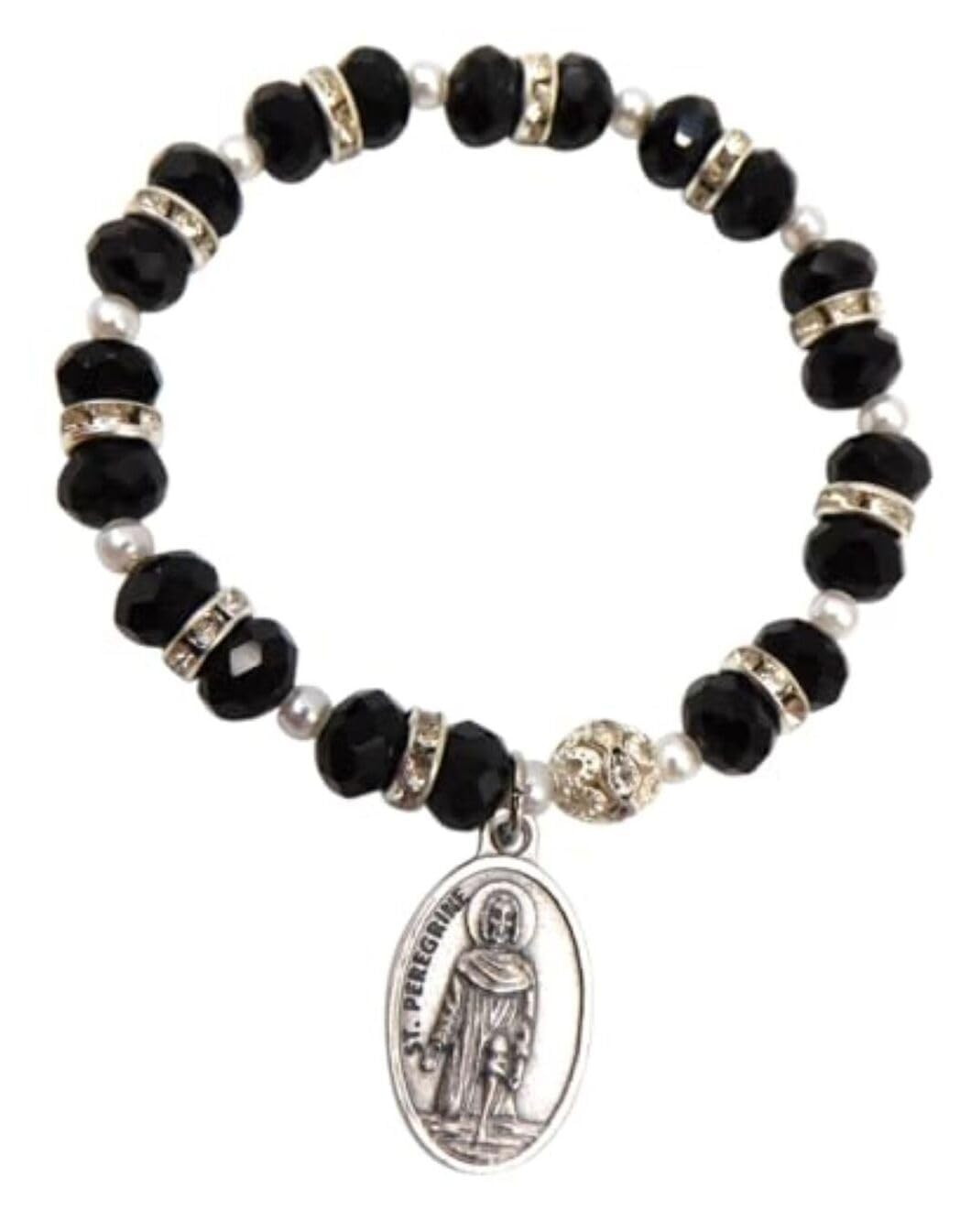 Westman Works St Peregrine Cancer Healing Saint Gift Set with Italian Bracelet and Holy Prayer Card