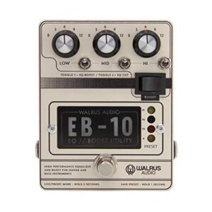 walrus audio eb-10 preamp/eq/boost, cream, (900-1049c)