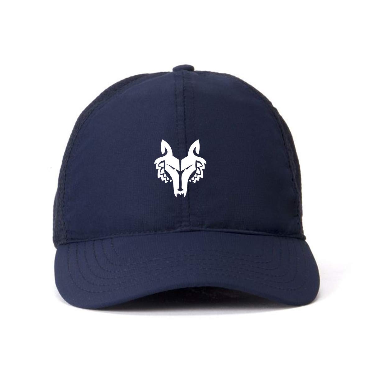 Wolf Pack Dad Baseball Cap Embroidered Cotton Adjustable Dad Hat Navy