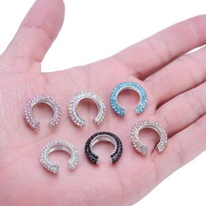 Tornito 6 PCS Non Pierced CZ Huggie Ear Cuffs Earrings for No Piercing Ears Clip Cartilage Earrings for Women