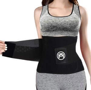 moolida women waist trainer belt, black, large - back support, workout fitness, weight loss, waist cincher shapewear