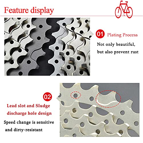 Bolany 8/9/10/11 Speed Cassette 11-40/42/46/50T Mountain Bike,Lightweight Bicycle MTB Cassettes, fit Shimano/SRAM/FSA/Campagnolo/KMC XC AM DH MTB 6/7/8/9/10/11S Chains