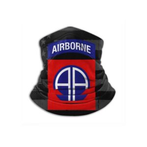 82nd Airborne Division Military Logo Unisex Bandanas Mouth Mask Face Masks Cover Neck Warmer For Dust Wind Sun Uv