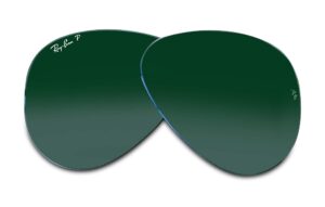 ray-ban original aviator large metal rb3025 58mm crystal green polarized replacement lenses for men for women + bundle with designer iwear eyewear kit