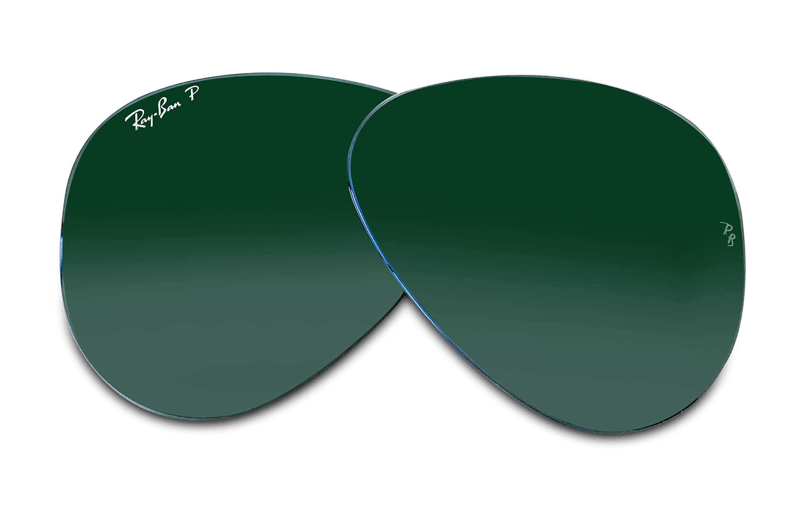 Ray-Ban Original AVIATOR LARGE METAL RB3025 58MM Crystal Green Polarized Replacement Lenses For Men For Women + BUNDLE with Designer iWear Eyewear Kit