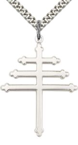 jewels obsession marionite cross pendant | sterling silver marionite cross pendant - 24" chain - made in usa