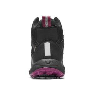 Icebug Womens Pace3 BUGrip GTX Hiking Boot with Carbide Studded Traction Sole, Black/DarkHibiscus, 6