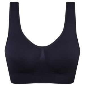 Women's Comfort Workout Sports Bra Low-Impact Activity Sleep Bras 6 Black L