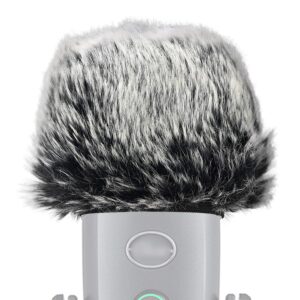 mic furry windscreen muff for blue yeti nano condenser microphone, mic cover microphone fur pop filter by sunmon