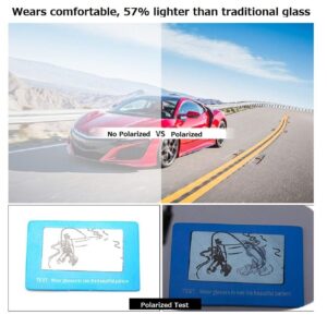 Litbun 3 PACK, Clip on Sunglasses Flip up Polarized Lens For Prescription Glasses, UV Protection Over RX Eyeglasses