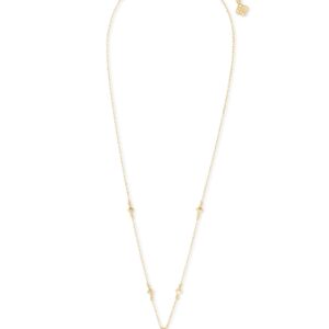 Kendra Scott Nola Pendant Necklace for Women, Fashion Jewelry, Gold-Plated, Iridescent Drusy