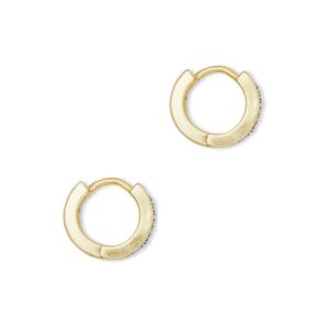 Kendra Scott Jack Huggie Earrings in Gold Clear Nano Crystal