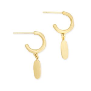 Kendra Scott Fern Huggie Earrings for Women, Fashion Jewelry, Gold-Plated Over Brass