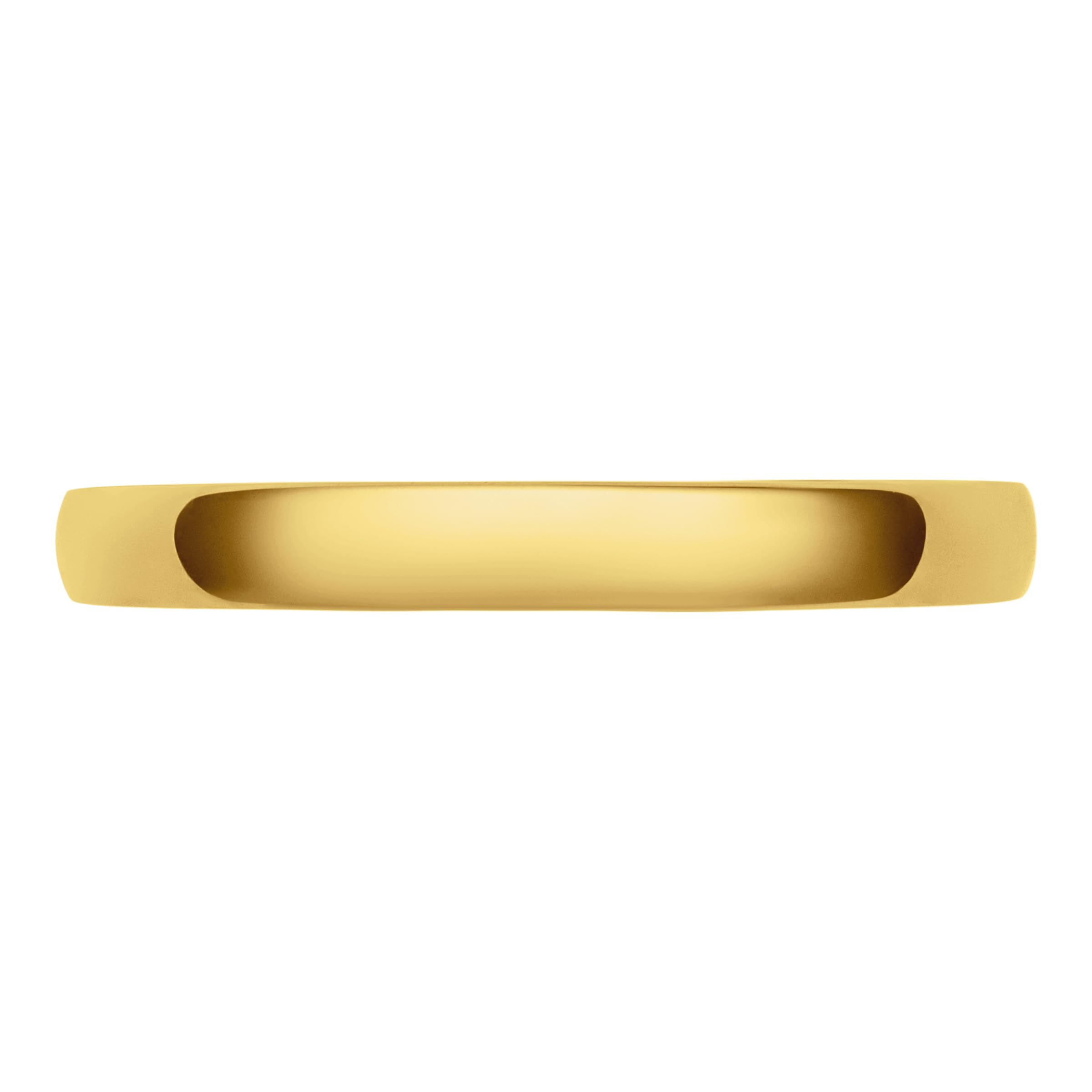 Brilliant Expressions 10K Yellow Gold Classic 2MM Women's Ring - Conflict-Free, Durable, Plain Wedding Band - Size 8