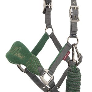 LeMieux Vogue Fleece Headcollar - Halter & Leadrope (Hunter Green - Cob)