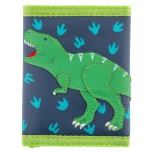 stephen joseph kids unisex toddler wallet, dark blue dino, one size