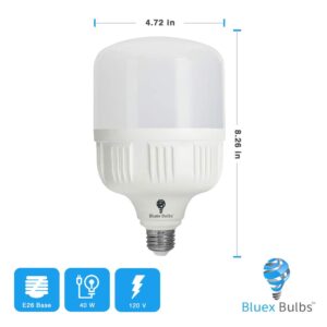 2 Pack BlueX 300W Bulb - 350W Bulb Equivalent, 40W LED Corn Light Bulb Cool White 5000K E26 Base 4000 Lumens 300 Watt Light Bulb, High Watt Commercial