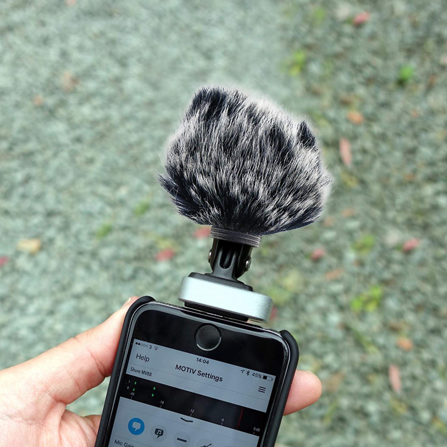 SUNMON Microphone Furry Windscreen Compatible with Shure MV88, Muff Windshield Windjammer Deadcat for MV88 iOS Microphone suitable for iPhone/iPad