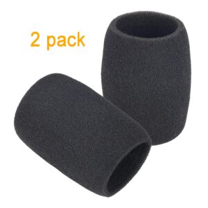 A85WS Black Foam Windscreen Pop Filter fits for SM85, SM86, SM87A，BETA87A, and BETA87C by SUNMON (2Packs)