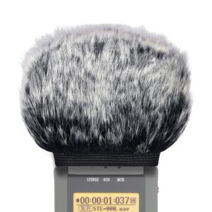 sunmon microphone windscreen muff for zoom h4n portable digital recorders - outdoor mic windshield wind cover pop filter