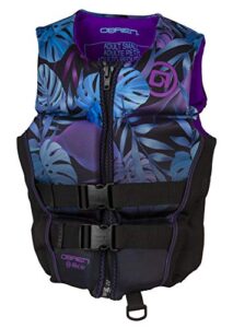 o'brien women's flex v-back life jacket, purple, small