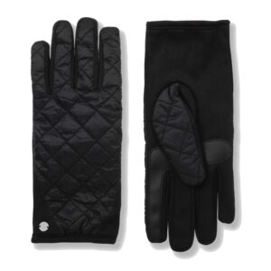 c9 champion women's lightweight black quilted glove, touch screen friendly, l/xl