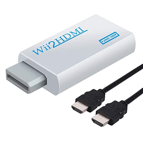 COLFULINE Wii to HDMI Converter, HDMI Output with 3.5mm Audio Jack, Supports NTSC and PAL, Easy Operation