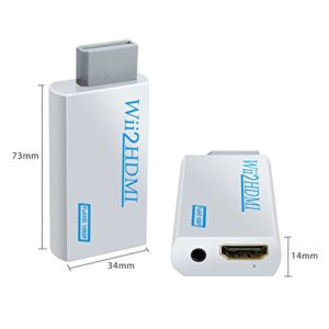 COLFULINE Wii to HDMI Converter, HDMI Output with 3.5mm Audio Jack, Supports NTSC and PAL, Easy Operation