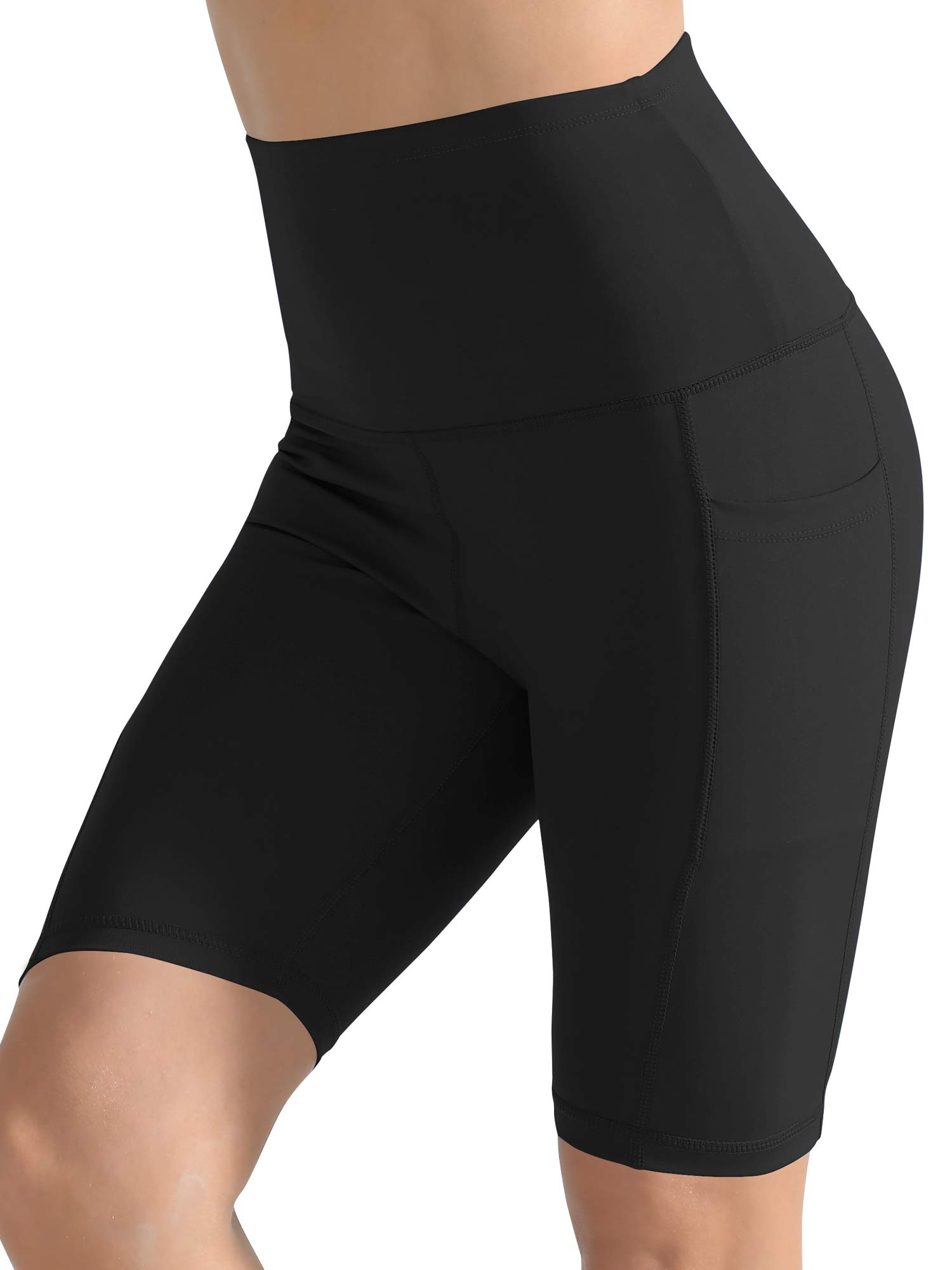 CADMUS 3 Pack Women 9" Biker Compression Short Leggings for Yoga Workout with Big Pockets,3 Pack,1026,Black,XX-Large