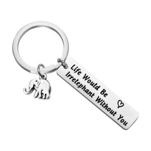 tgbje elephant jewelry life would be irrelephant without you keychain (elephant keychain)