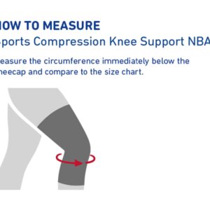 Bauerfeind Sports Compression Knee Support NBA - Lightweight Design with Gripping Zones for Basketball Knee Pain Relief & Performance with Team Designs (Black, XL)