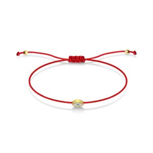 alef bet by paula red string of fate protection bracelets with sparkling evil eye for luck and blessings unisex design