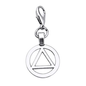 feelmem aa recovery jewelry aa sobriety charm zipper pull alcoholics anonymous gifts sober sobriety charm sobriety gifts