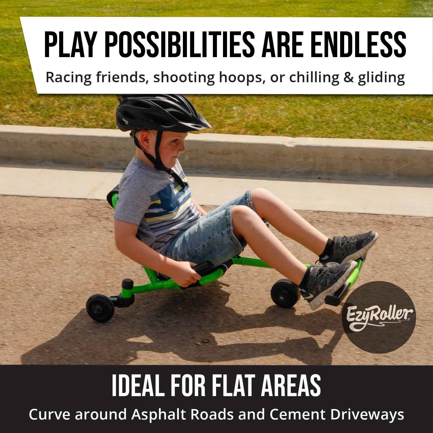 EzyRoller New Drifter-X Ride on Toy for Ages 6 and Older, Up to 150lbs. - Green