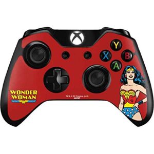 skinit decal gaming skin compatible with xbox one controller - officially licensed warner bros wonder woman portrait design